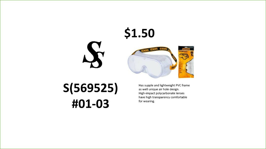 Ingco Safety Goggles HSG02, Everything Else on Carousell