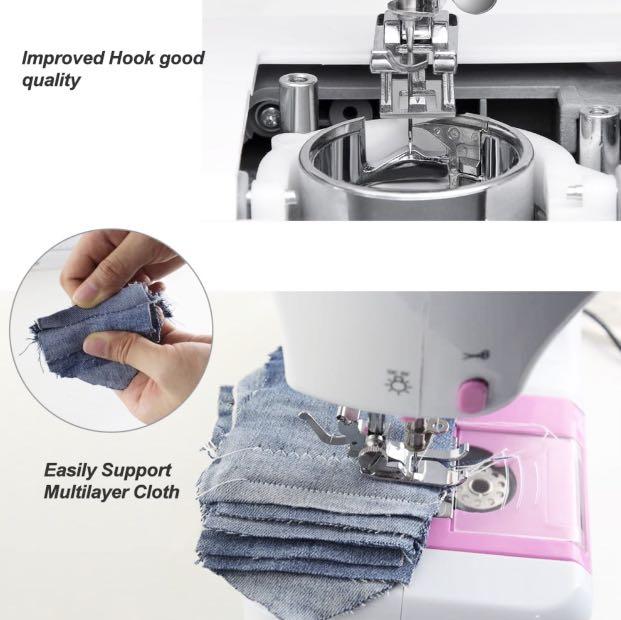 New Basic Portable Sewing Machine with 12 Built-in Stitches, 2 Speeds ...