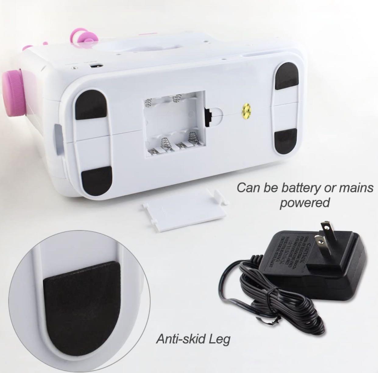 New Basic Portable Sewing Machine with 12 Built-in Stitches, 2 Speeds ...