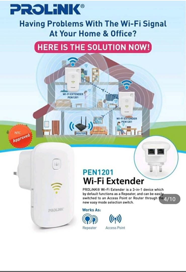 Prolink wifi extender, Computers & Tech, Parts & Accessories ...