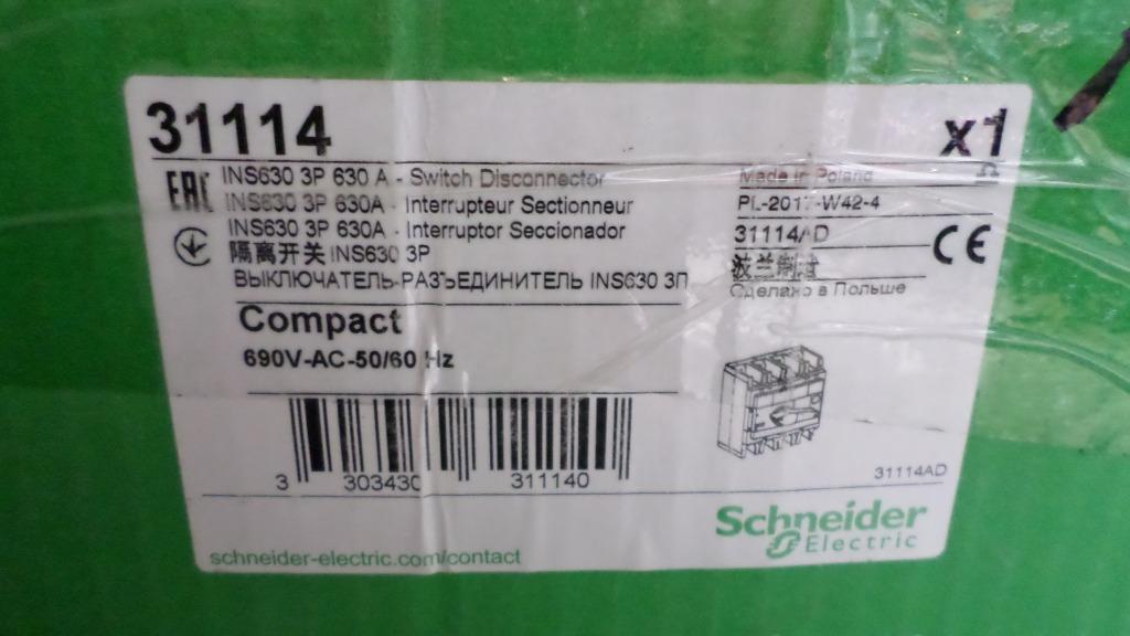 Schneider Switch Disconnector (3 Poles 刀掣)- Compact INS630 , 630A ...