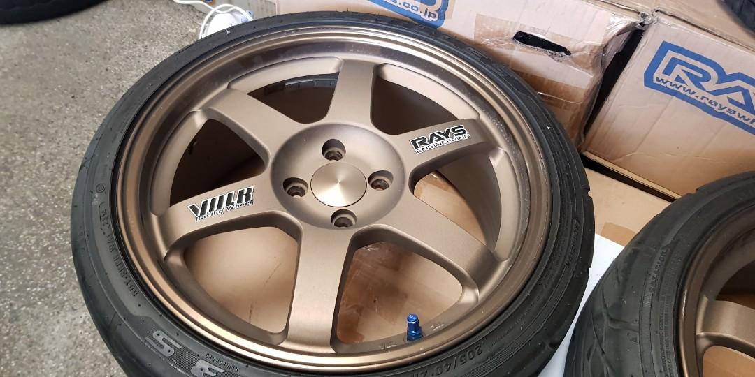 TE 37 bronze mags only 17inch 4x100, Car Parts & Accessories, Mags and ...