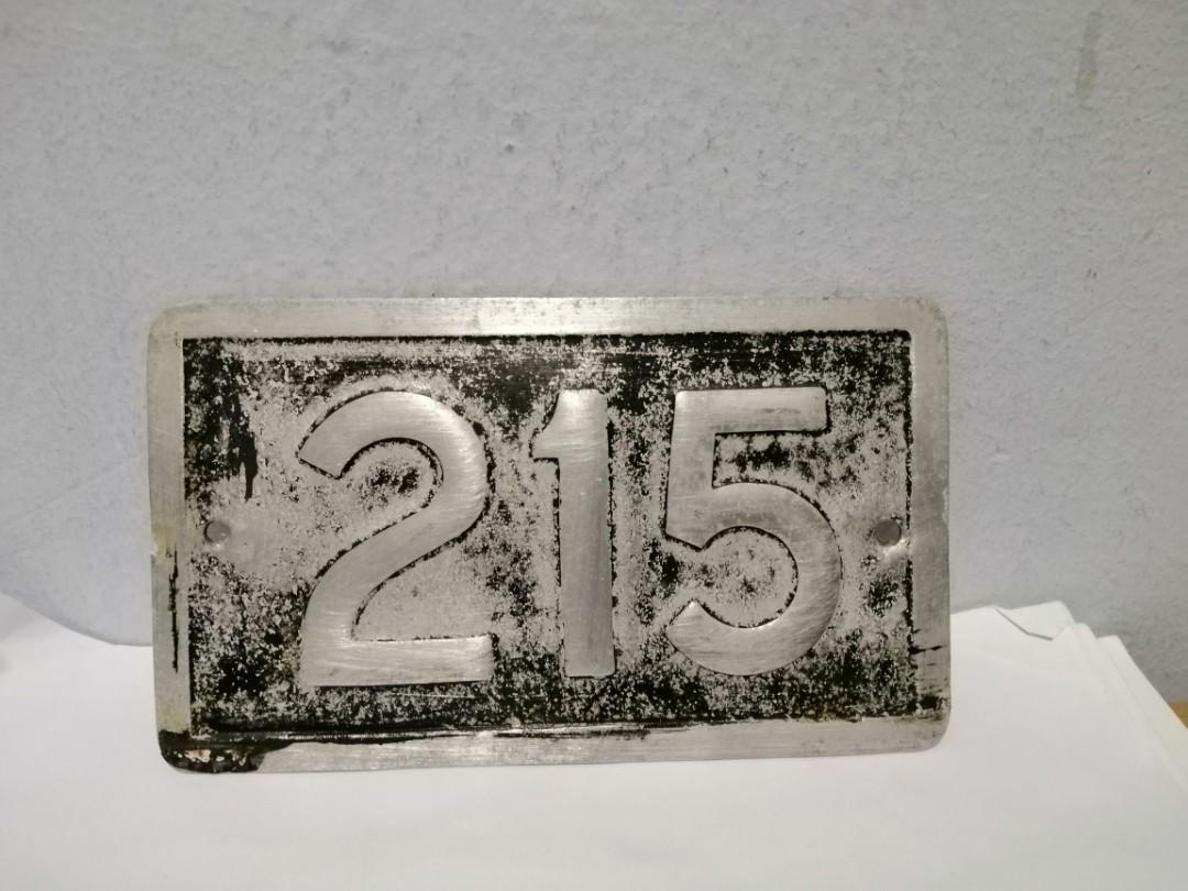 Vintage House Number Plate, Furniture & Home Living, Home Decor, Vases ...