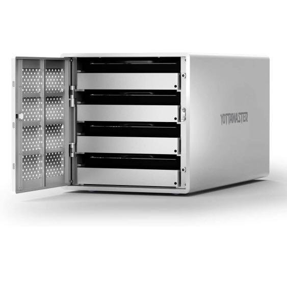 Yottamaster 4 Bay RAID HDD Enclosure,Aluminum 4 Bay USB C RAID External ...