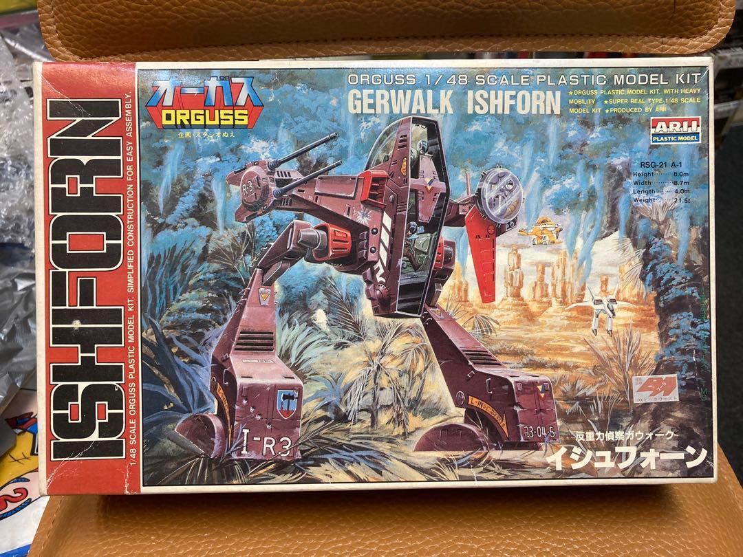 80年代 ARII 超時空世紀 ORGUSS 1/48 GERWALK ISHFORN 模型 有井製作所 未組裝（15873P), 興趣及遊戲 ...