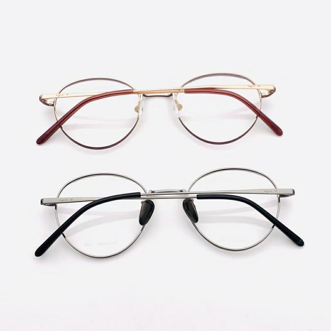 Agnes B AB70040 49mm titanium frame glasses, Women's Fashion ...