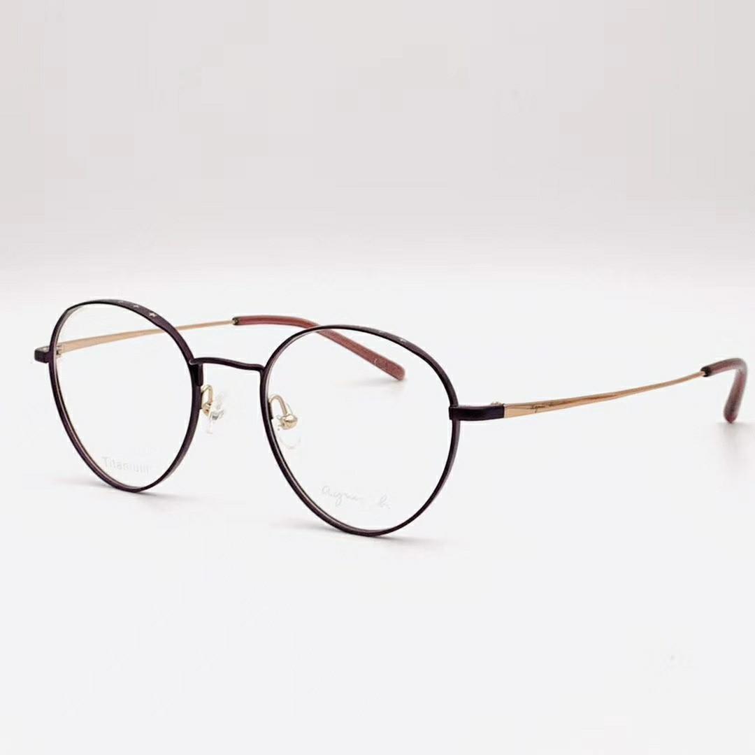 Agnes B AB70040 49mm titanium frame glasses, Women's Fashion ...