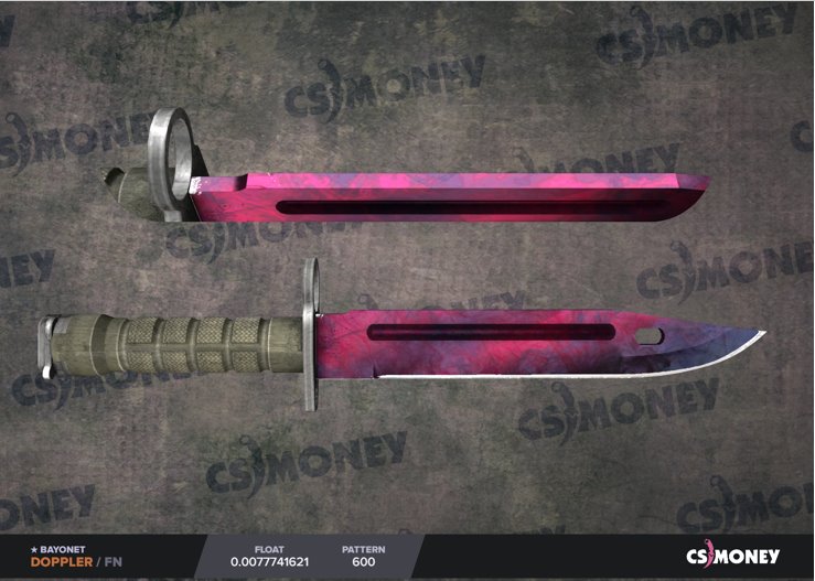 Bayonet Doppler P2 FN/Csgo/Knife, Toys & Games, Video Gaming, Video Games on Carousell