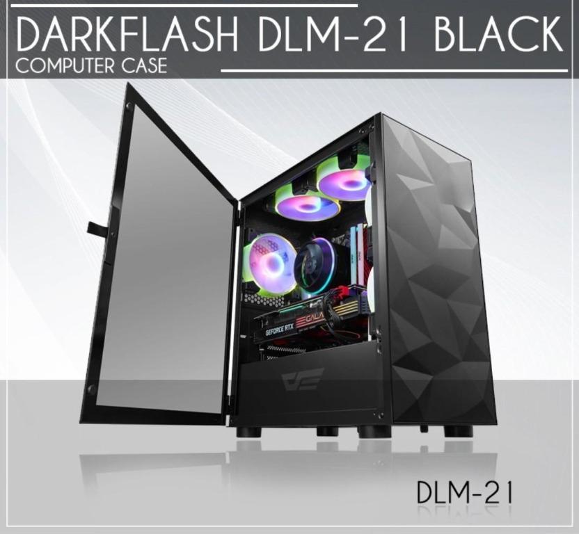 Aigo DARKFLASH DLM 21 M-ATX CASING White / Black [FREE 3 Rainbow FAN ...