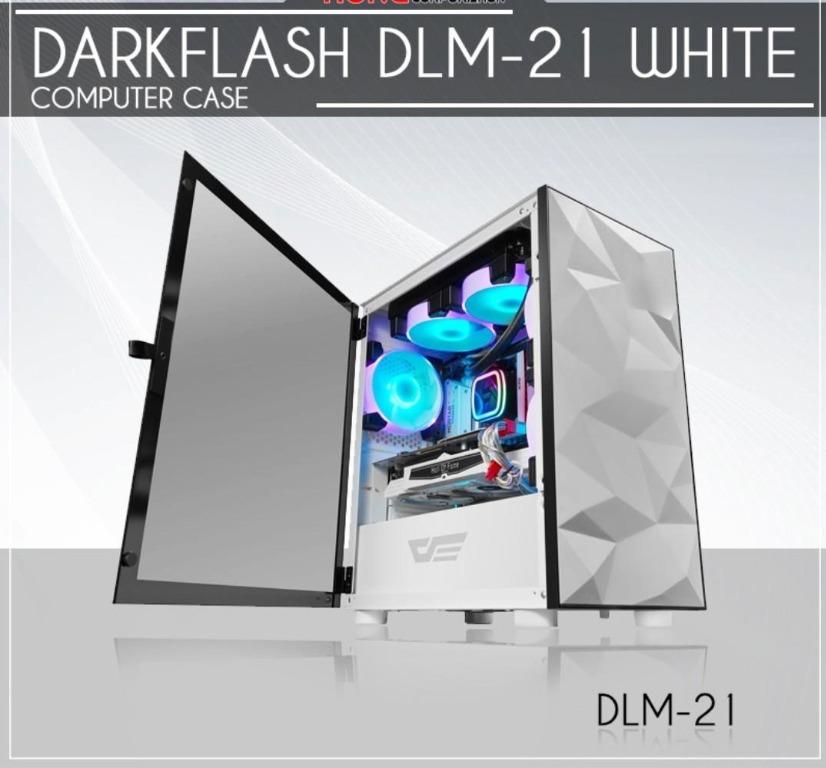 Aigo DARKFLASH DLM 21 M-ATX CASING White / Black [FREE 3 Rainbow FAN ...