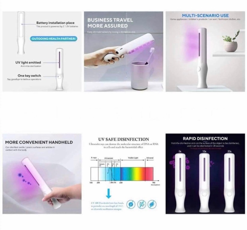 Disinfectant UV Light Wand, Beauty & Personal Care, Oral Care on Carousell