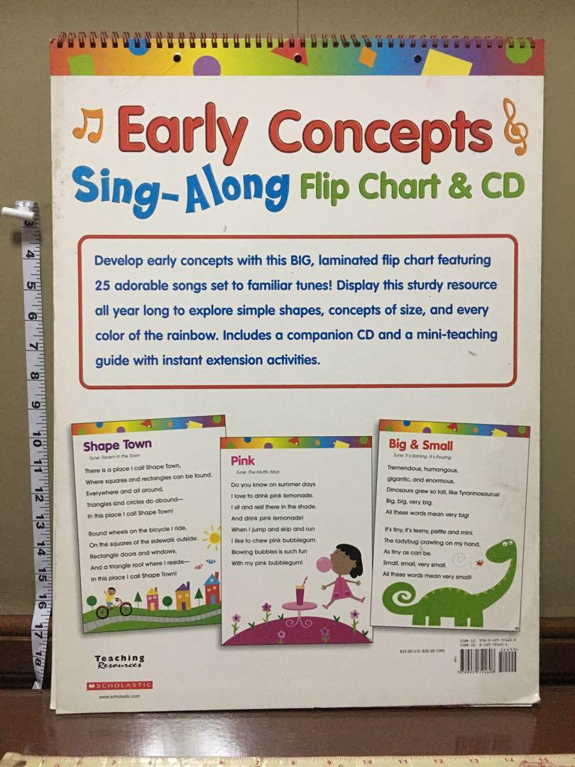 Giant Learning Flip Chart CD - Early Concepts Sing Along - Scholastic ...
