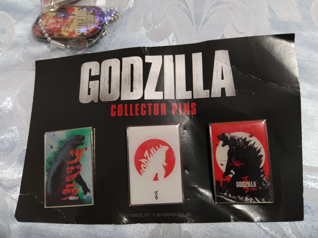 Godzilla official movie metal pins, Hobbies & Toys, Toys & Games on ...