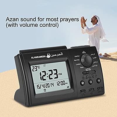 Islamic Azan Alarm Clock, Muslim Azan Table Prayer Clock HA-3006 ...