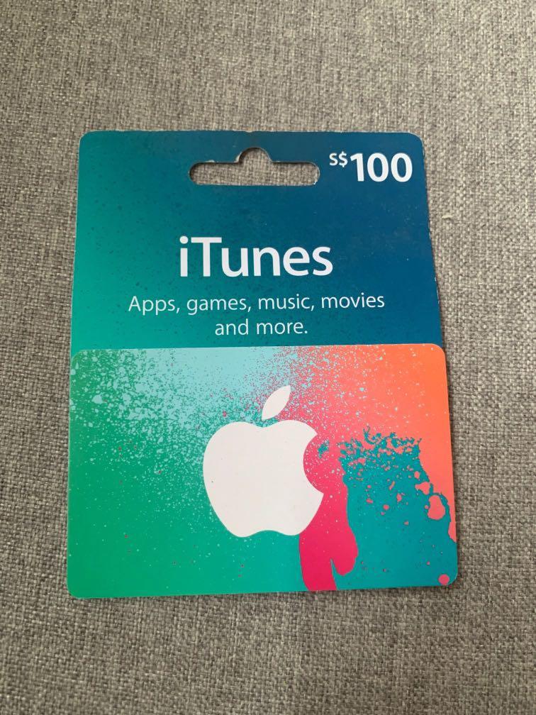 iTunes $100 Gift Card, Tickets & Vouchers, Vouchers on Carousell