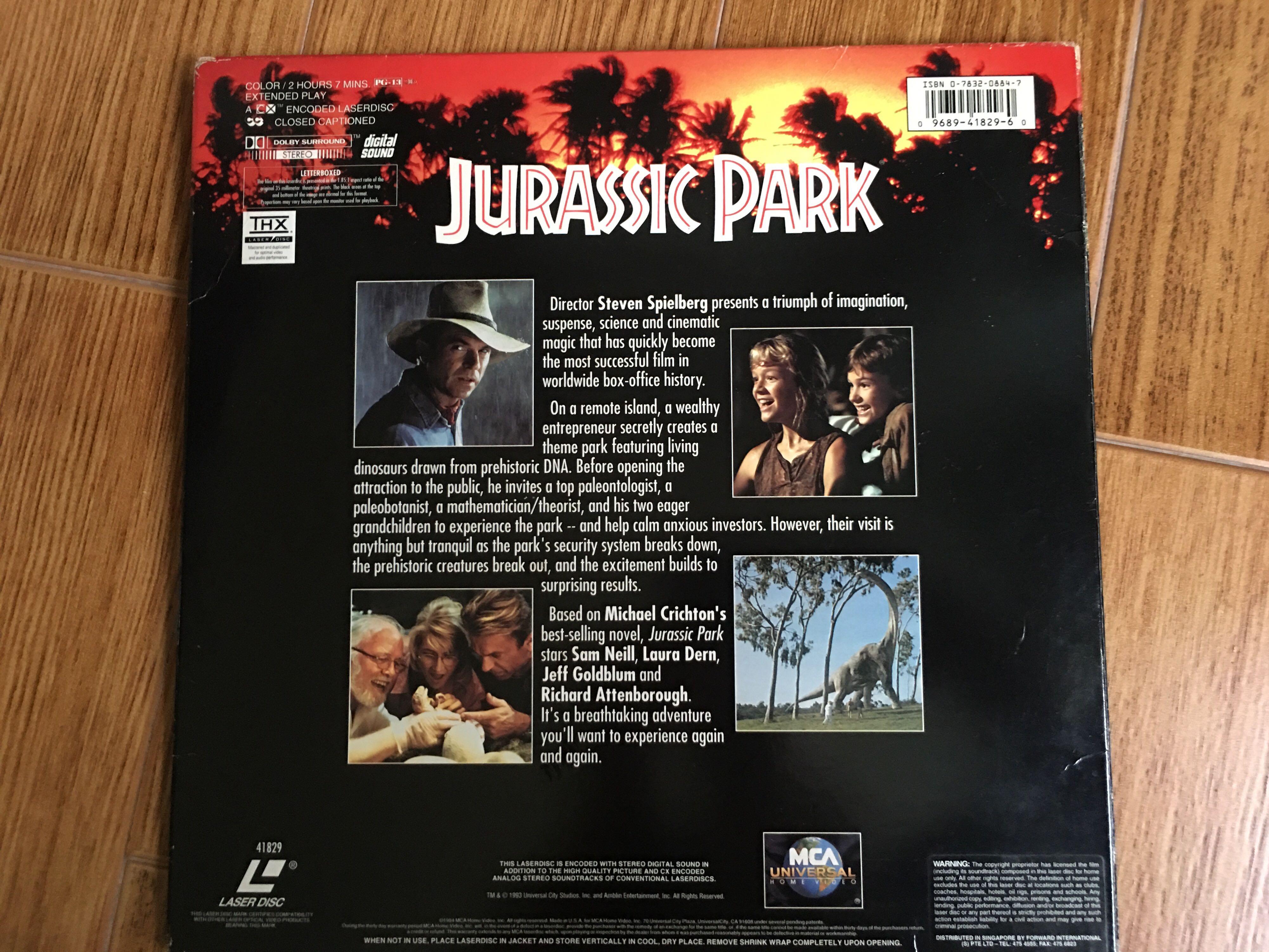 Jurassic Park Laser Disc, Hobbies & Toys, Music & Media, Vinyls on ...