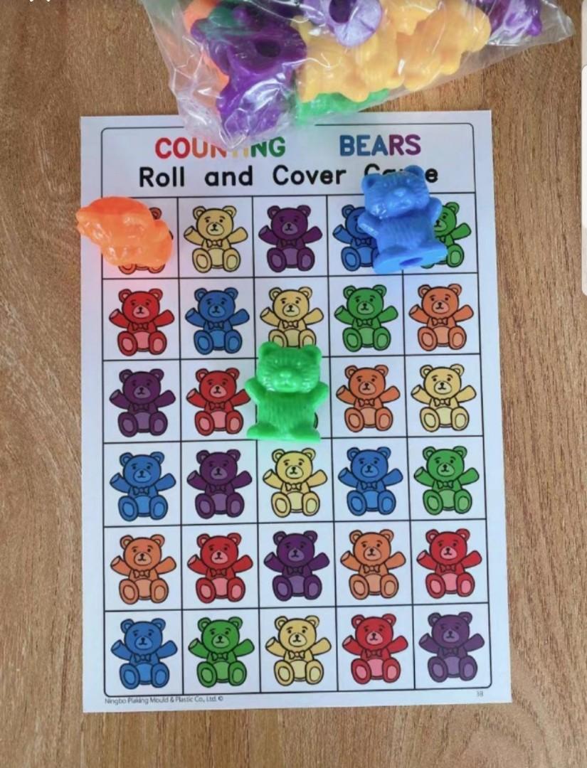 **LAST SET** Rainbow Counting Bears | Montessori Educational Fine Motor ...