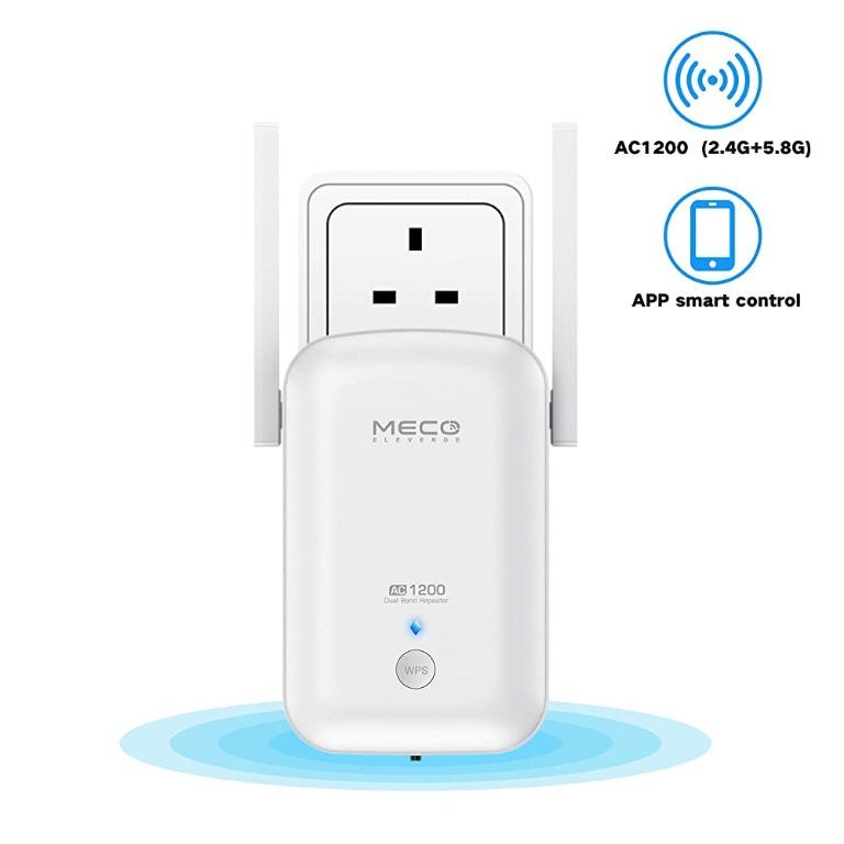 MECO ELEVERDE WiFi Booster, 1200Mbps 2.4GHz/5GHz Dual Band WiFi ...