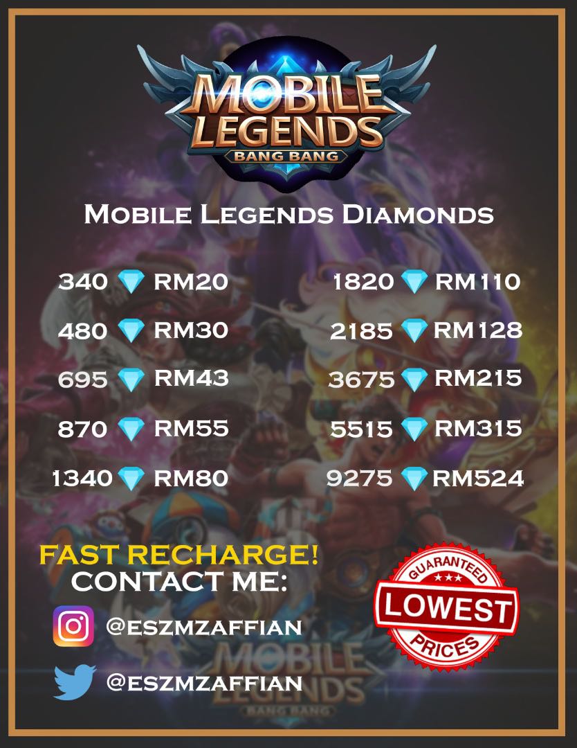 Mobile Legends Diamond, Video Gaming, Video Games, Nintendo on Carousell