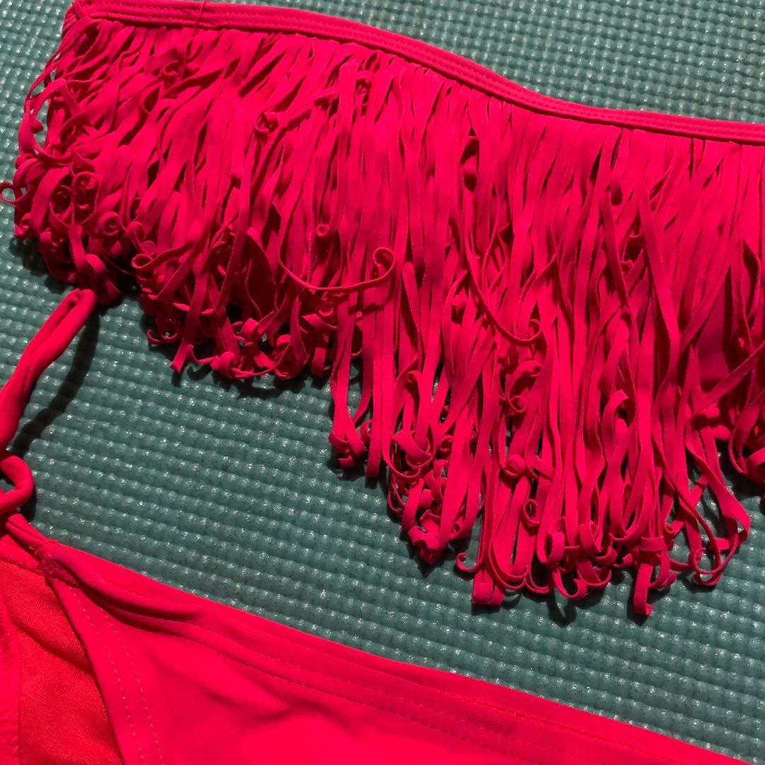 Neon pink fringe bikini, Women's Fashion, Swimwear, Bikinis & Swimsuits ...