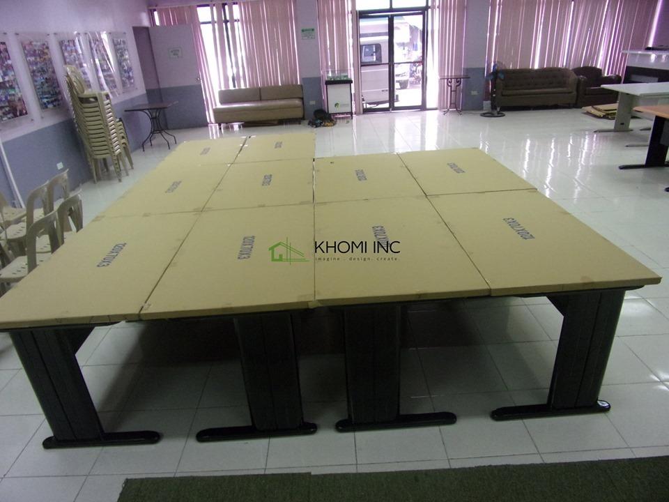 Office Staff Free Standing Tables Office Partition Furniture, Furniture ...