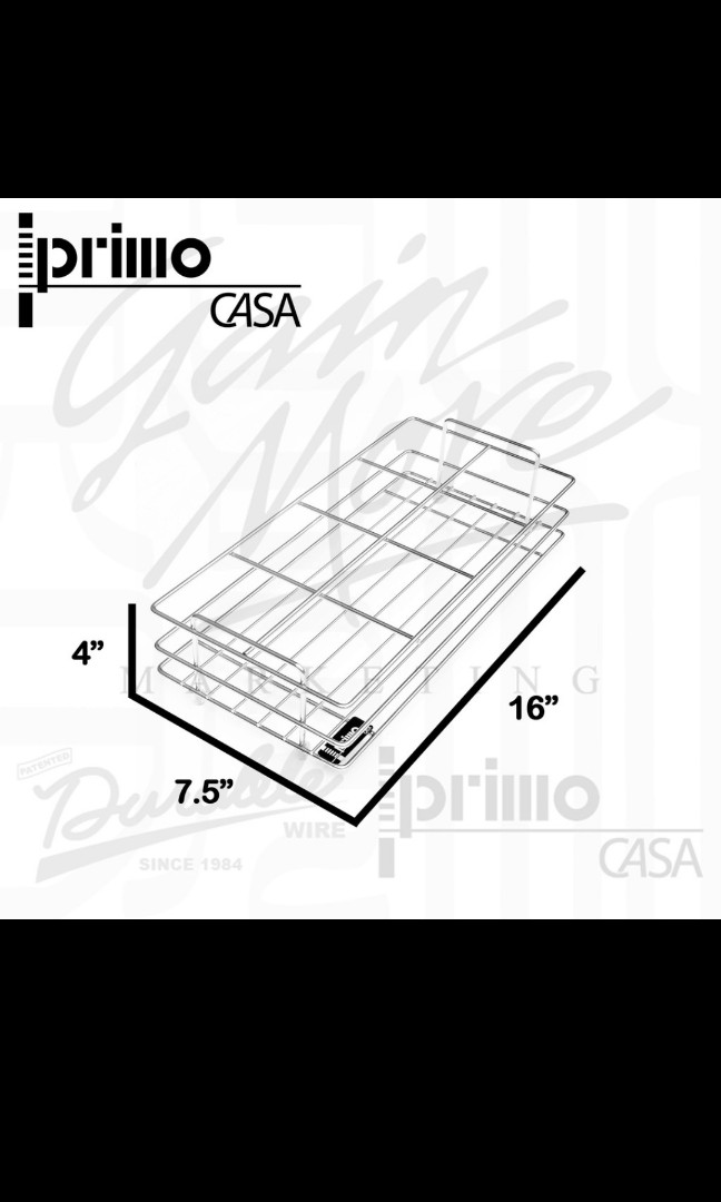 Primo casa stainless pullout basket accessory for glass kitchen ...