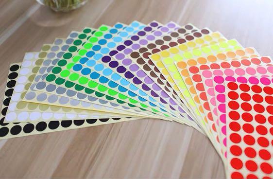 Round Colour Stickers, Hobbies & Toys, Stationery & Craft, Craft ...