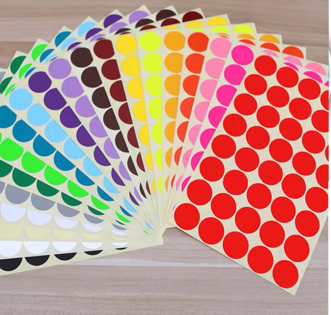 Round Colour Stickers, Hobbies & Toys, Stationery & Craft, Craft ...