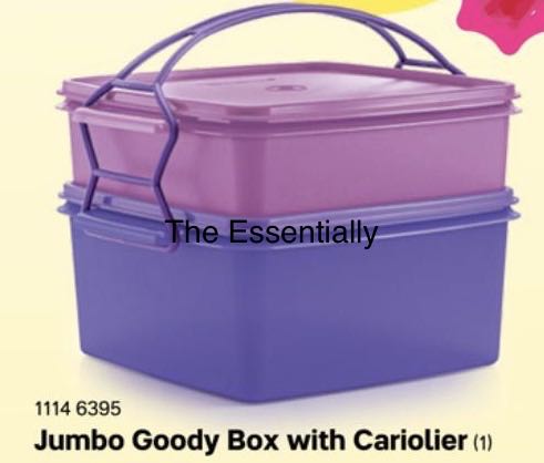 Tupperware Jumbo goody box with cariolier, Furniture & Home Living ...