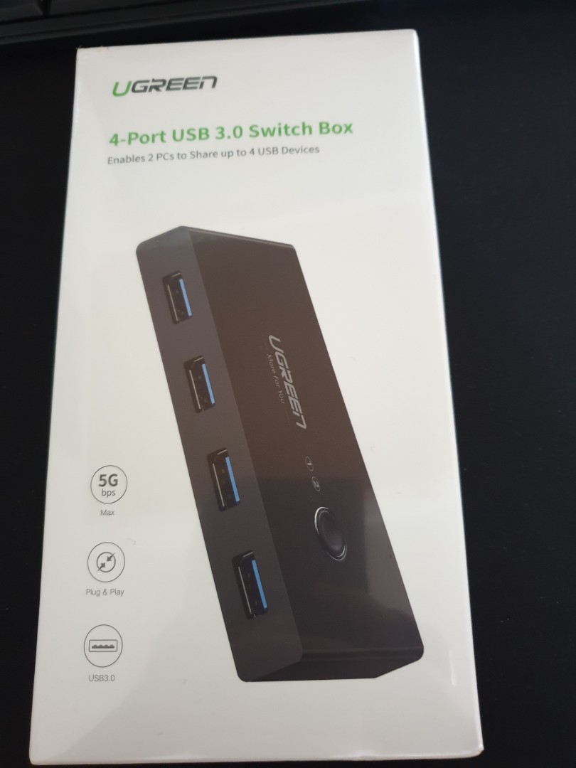 UGreen 4-Port USB 3.0 switch box, Computers & Tech, Parts & Accessories ...