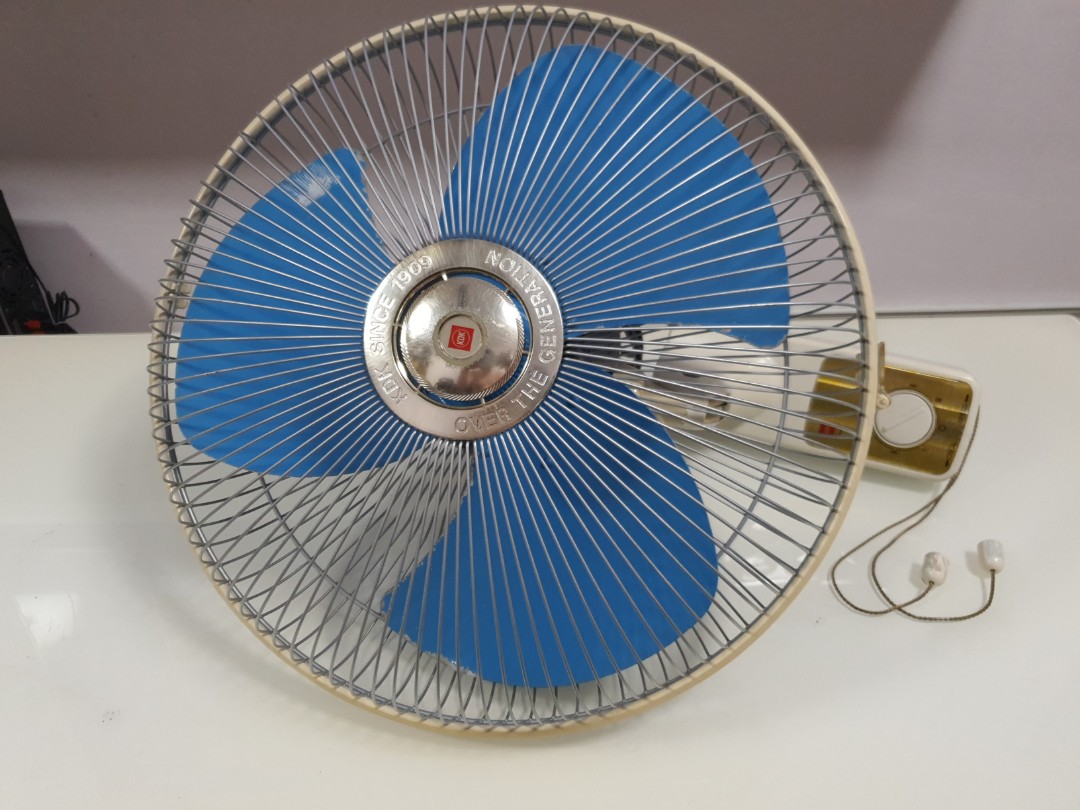 Vintage KDK Wall Fan Alluminum Fan Blade, Furniture & Home Living ...