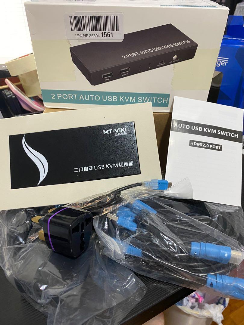 2 port auto KVM switch, Electronics, Others on Carousell