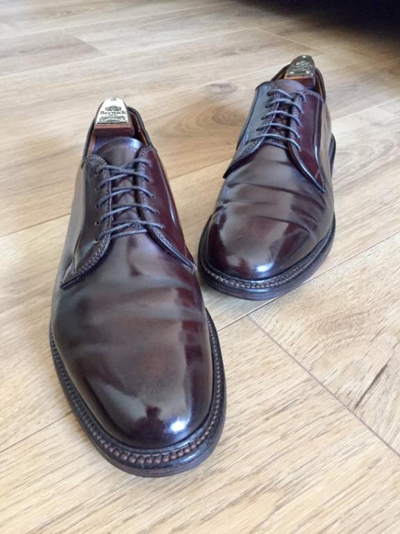 Alden Plain Toe Blucher Color 8 Shell Cordovan 990 Size 8D, 男裝, 鞋, 西裝鞋 - Carousell