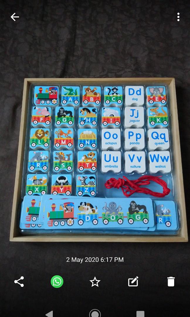 Alphabet Train Lacing Beads.. Melissa &, Hobbies & Toys, Toys & Games ...