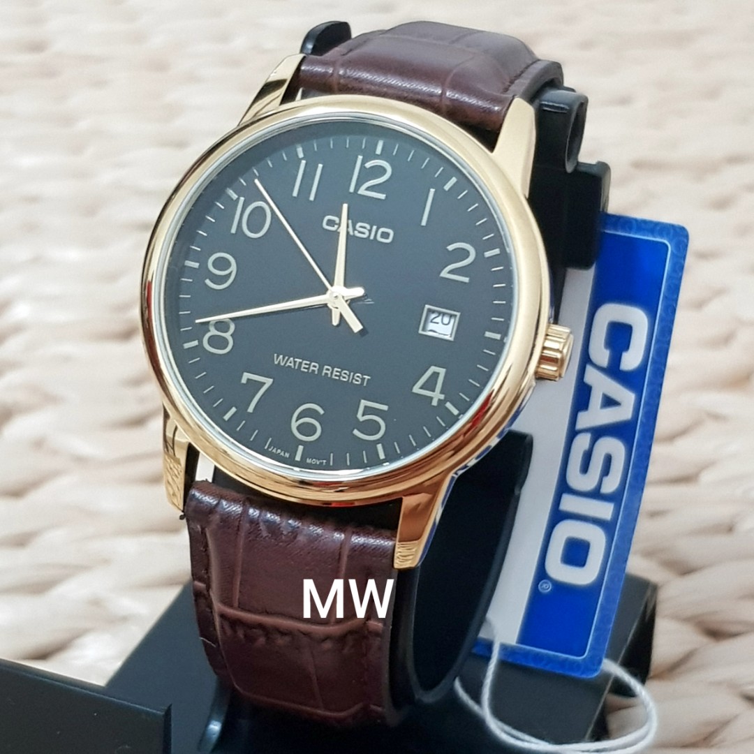 Casio original men analog leather watch, Men's Fashion, Watches ...