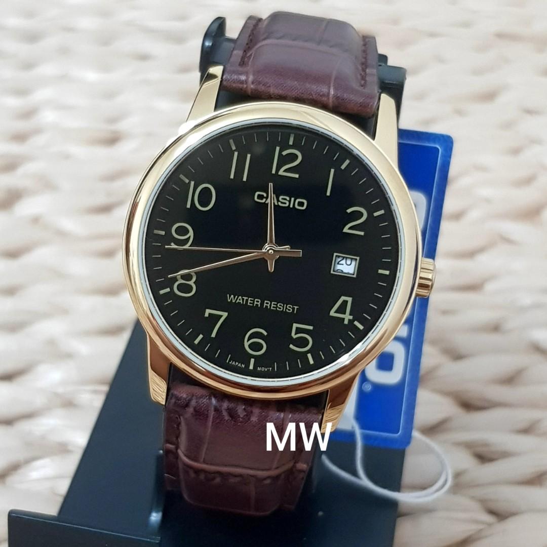Casio original men analog leather watch, Men's Fashion, Watches ...
