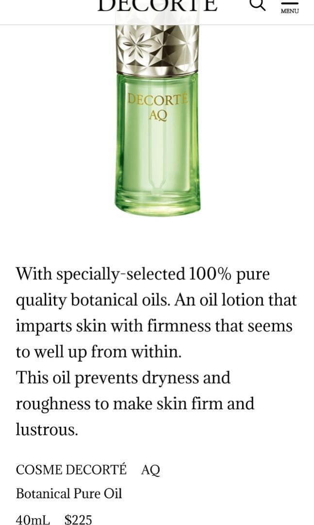 Decorte AQ Botanical Pure Oil on Carousell