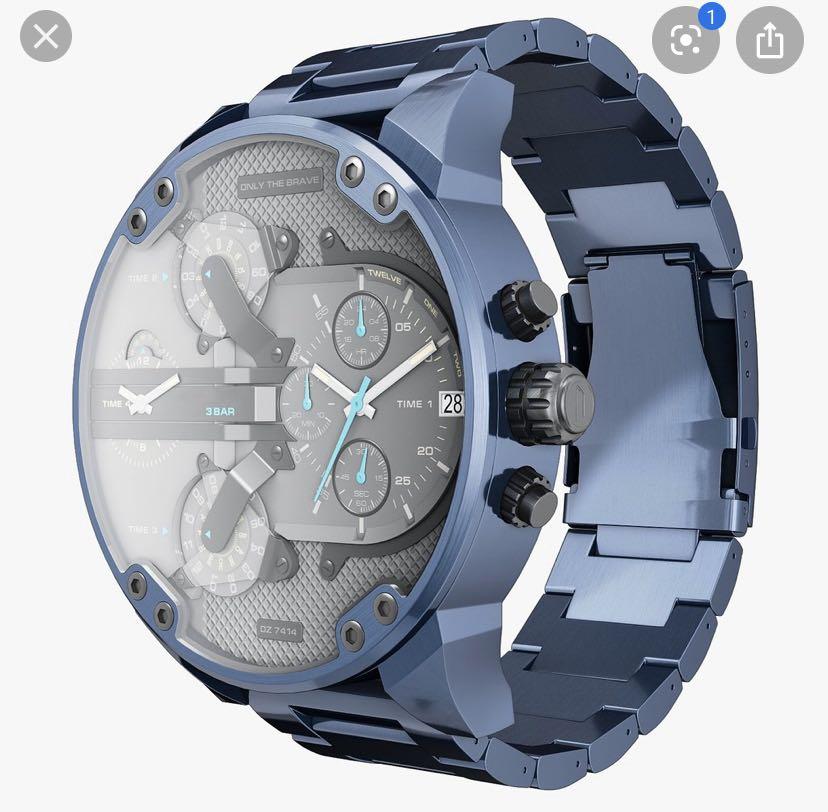 Diesel The Daddies Chronograph Four Time Zone Dial Watch DZ7414, Men's ...