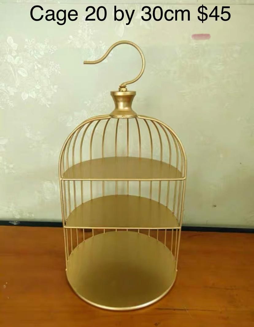 Gold 3 tier Kuey stand. cake stand . Food display , Furniture, Home ...