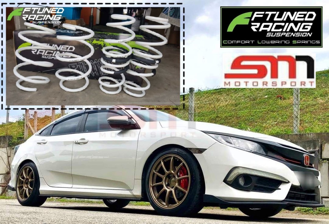 Honda Civic FC FTuned Racing CLS Sport Lowered Spring F-Tuned, Auto ...