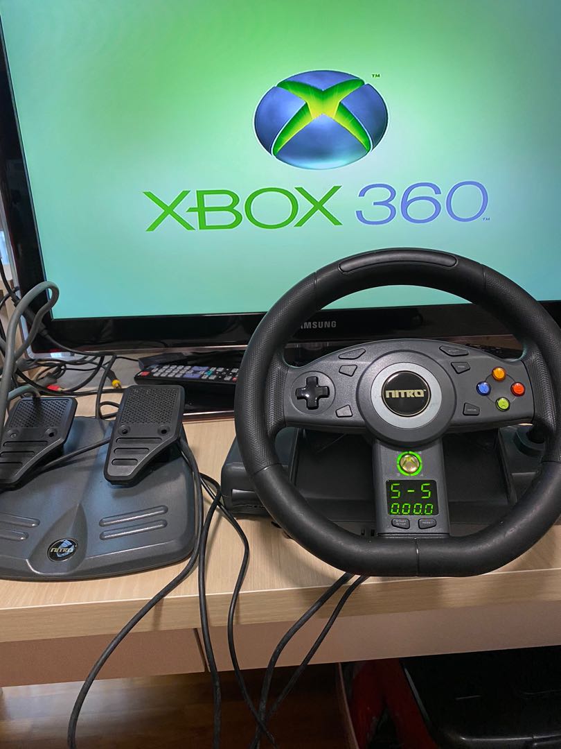 Nitro Racing Wheel for Xbox 360, Video Gaming, Gaming Accessories ...