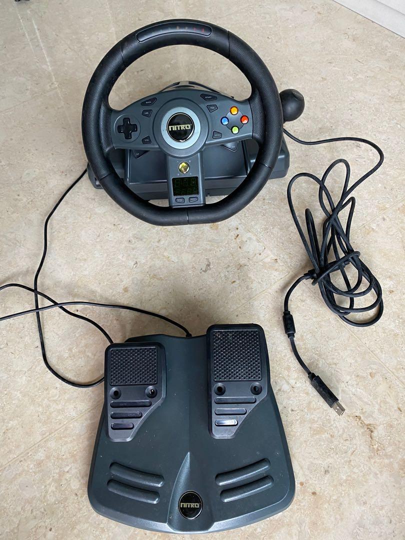 Nitro Racing Wheel for Xbox 360, Video Gaming, Gaming Accessories ...