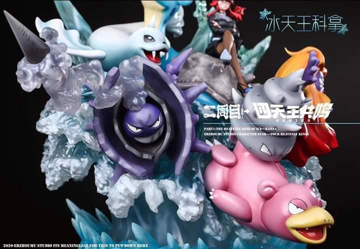 [READY STOCK] ER ZHOU MU Pokemon Statue Elite 4 Four Lorelei Lapras ...