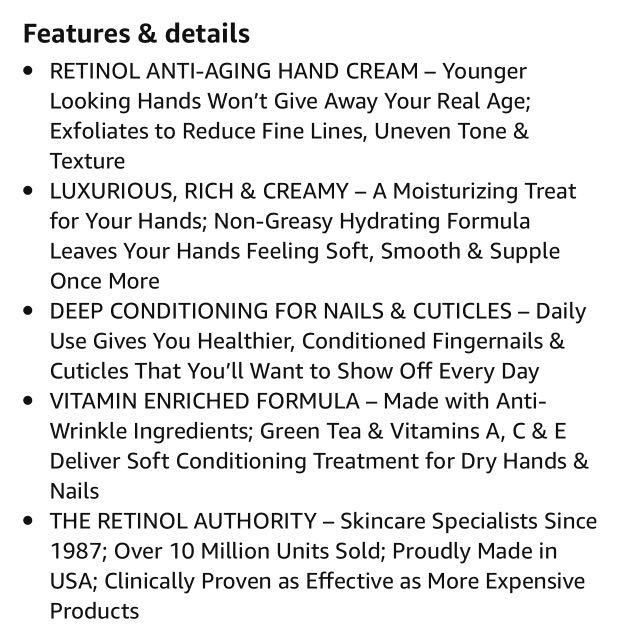 Retinol Anti-Aging Hand Cream – The Original Retinol Brand For Younger ...
