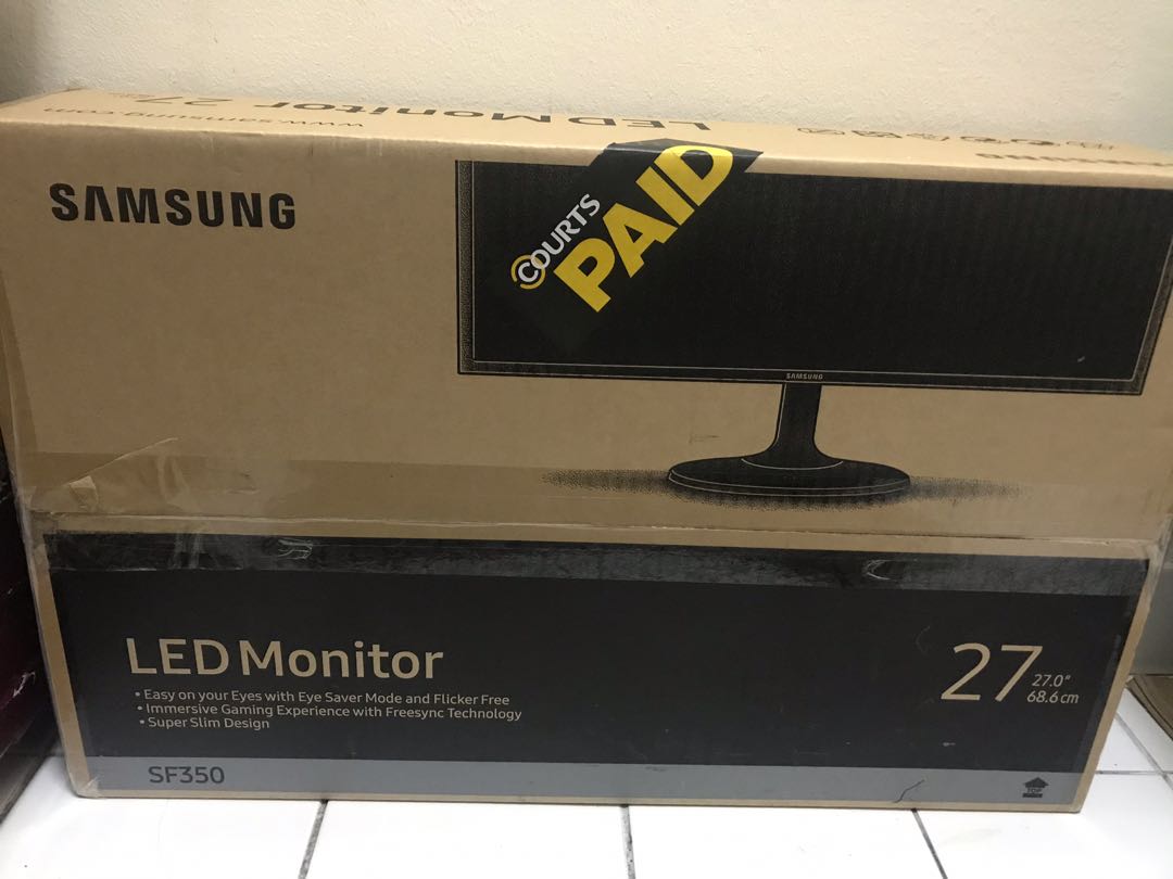 Samsung LED Monitor 27 inch + Dual monitor screen stand, Computers ...