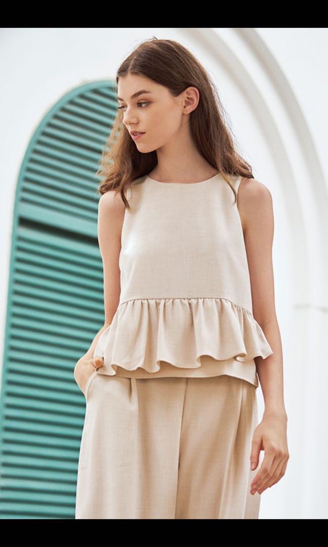 TCL Merlane Peplum Top, Women's Fashion, Tops, Blouses on Carousell