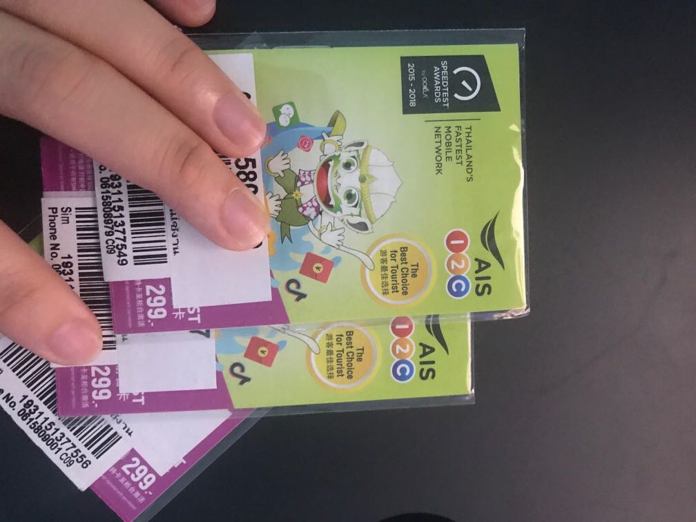 Thailand AIS Tourist SIM Card, Women's Fashion, Bags & Wallets, Wallets ...