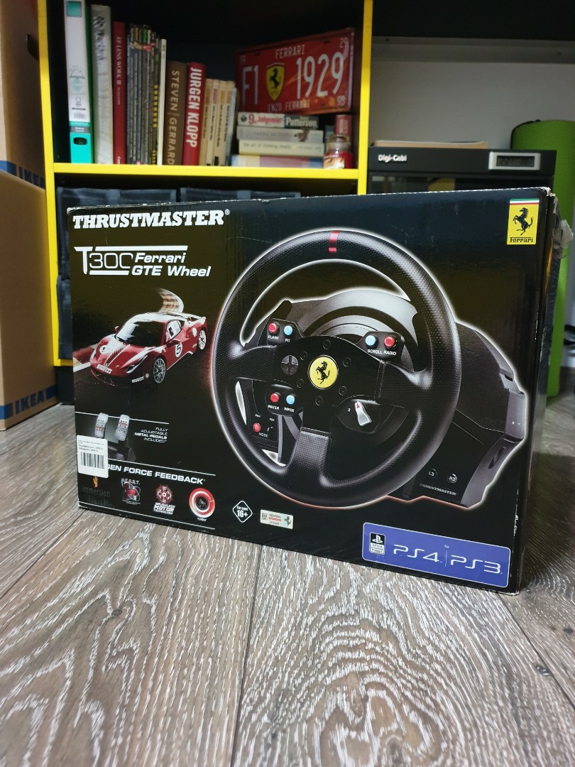 Thrustmaster T300 Ferrari GTE Racing Wheel (PC/PS4/PS3), Video Gaming ...