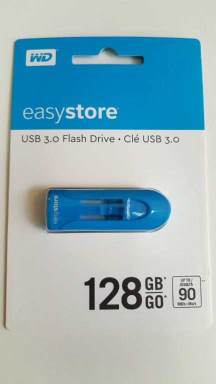 WD - Easystore 128GB USB 3.0 Flash Drive - Blue Model:SDUSBES3-128G-A46 ...