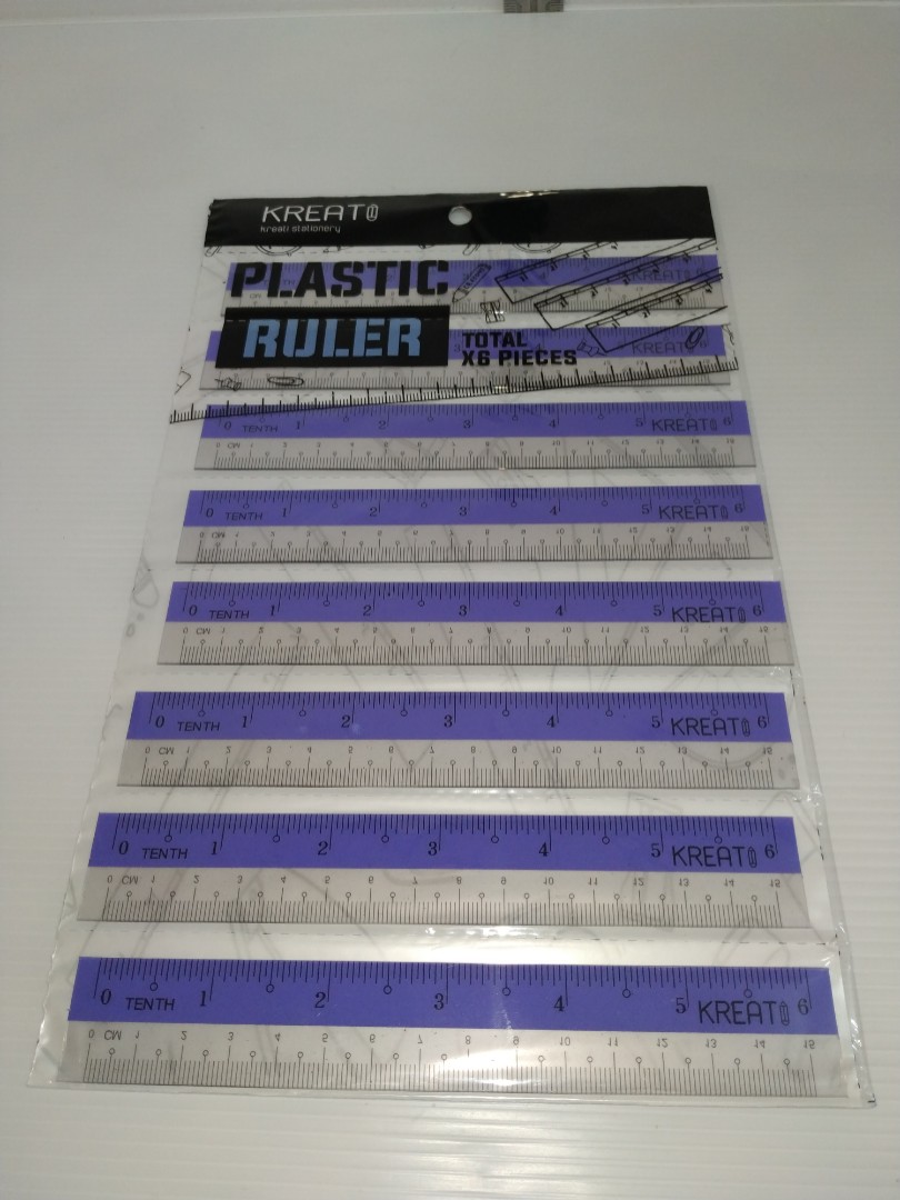 8 short Rulers in 1 pack 15cm school study office working mate, Hobbies ...